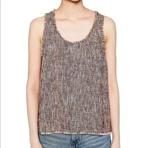 Zara | Tops | Zara Multicolor Tweed Fringe Sleeveless Top Small | Poshmark